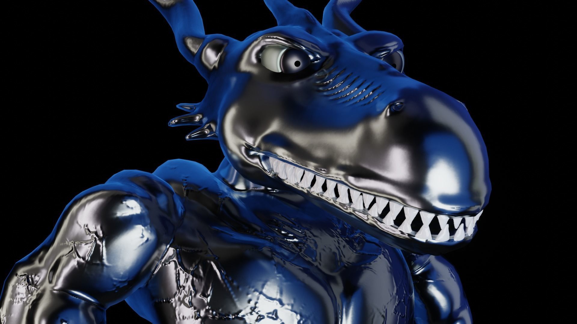 3D model 3D The Dragon of the evil Demon from blue hell VR / AR / low ...