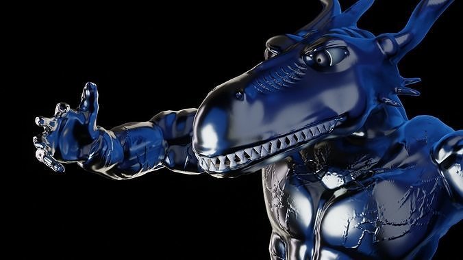 3D model 3D The Dragon of the evil Demon from blue hell VR / AR / low ...