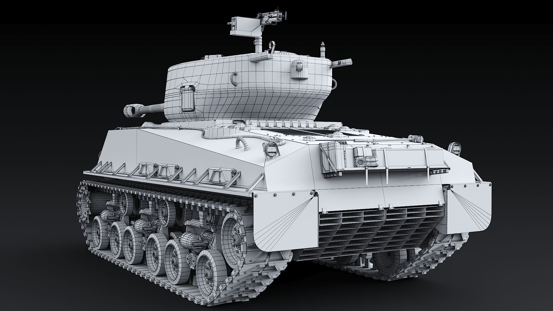 3D model Tank M4A2 76W VR / AR / low-poly | CGTrader