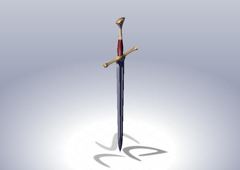 Isildur Sword 3D model 3D printable | CGTrader