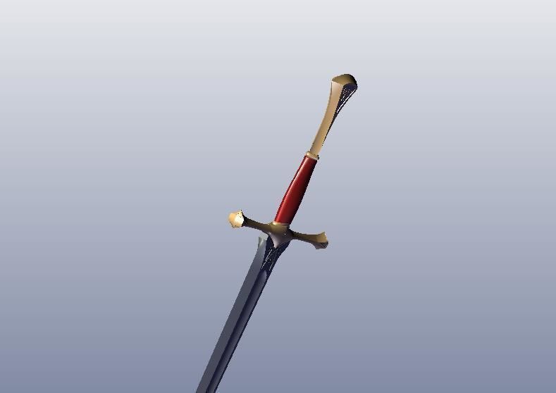 Isildur Sword 3D model 3D printable | CGTrader