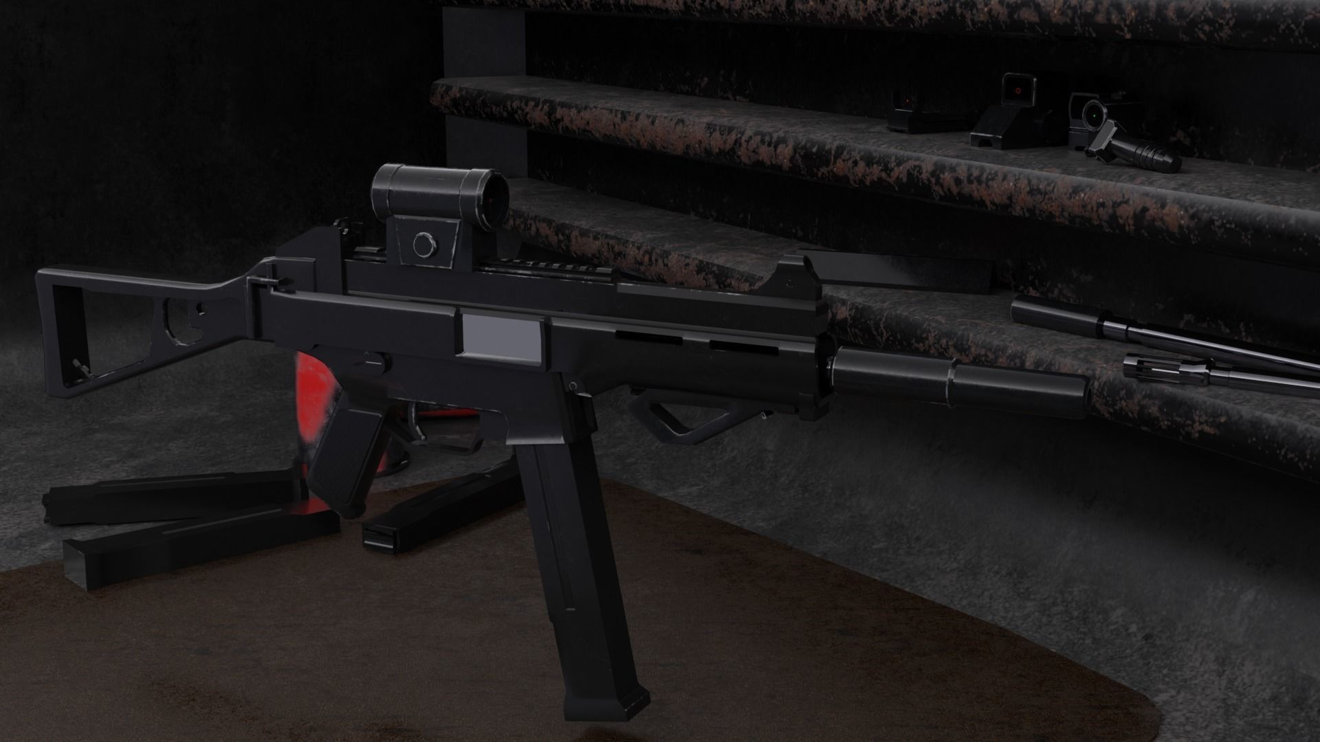 3D model Custom Ump SMG VR / AR / low-poly | CGTrader