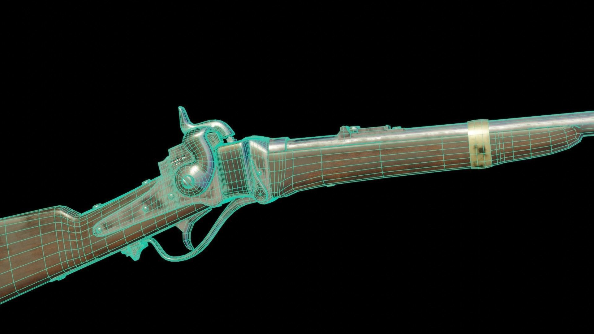 3D model M1859 Sharps Carbine VR / AR / low-poly | CGTrader