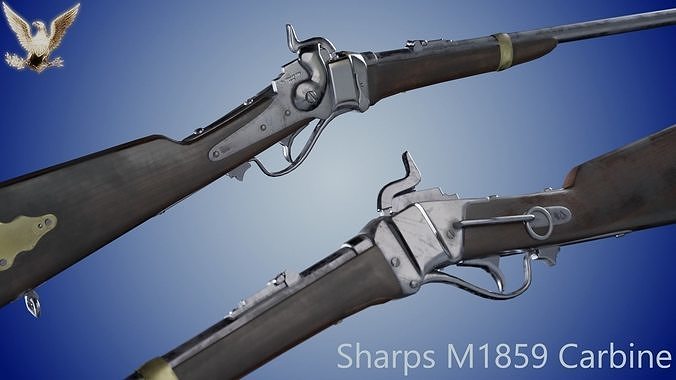 3D model M1859 Sharps Carbine VR / AR / low-poly | CGTrader