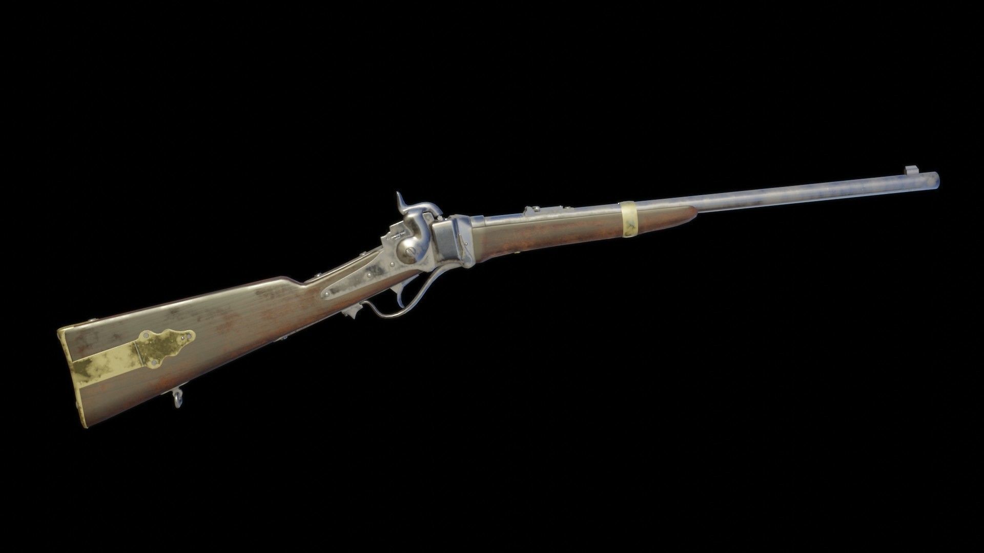 3D model M1859 Sharps Carbine VR / AR / low-poly | CGTrader