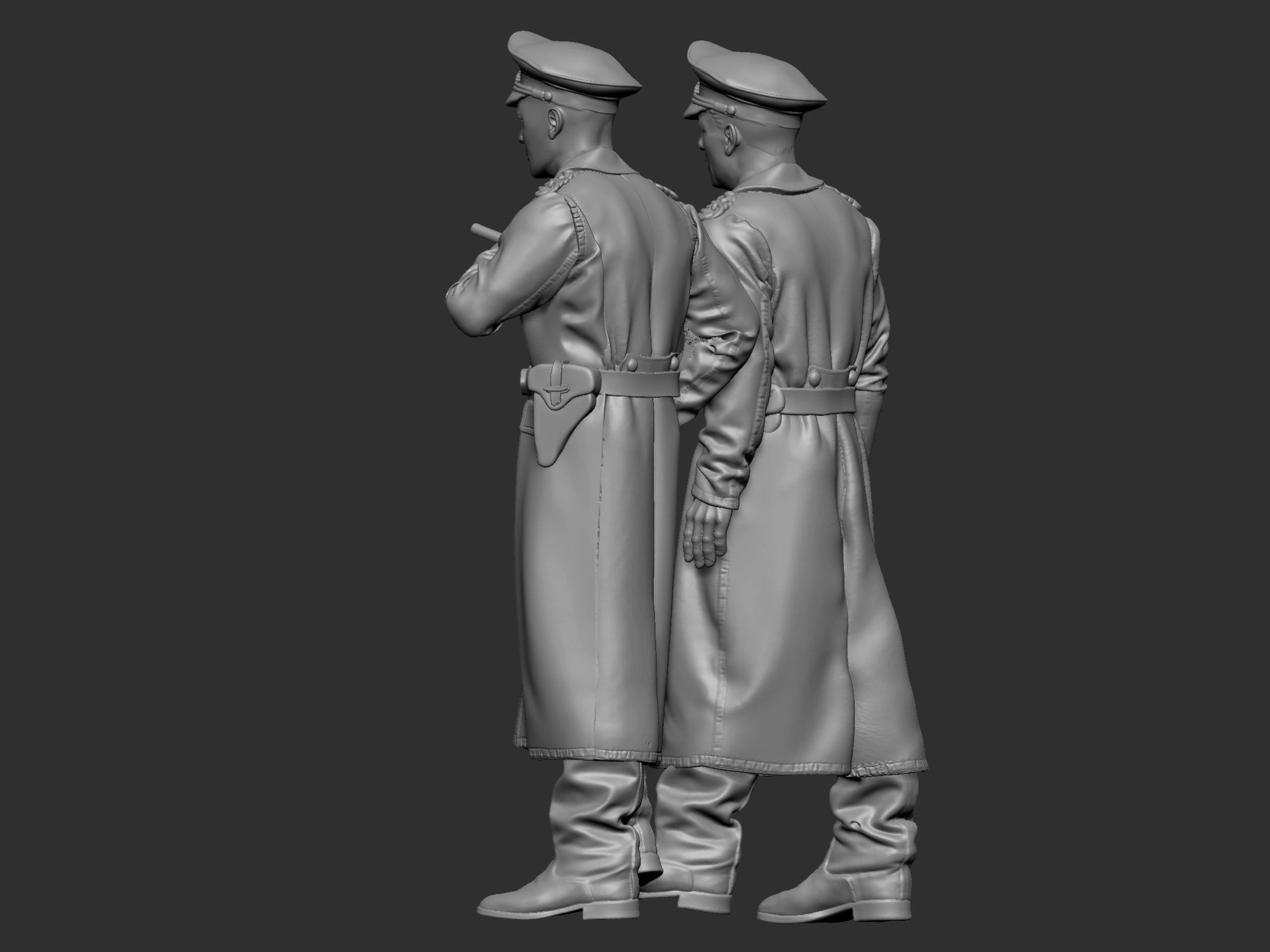 German Officers 3D model 3D printable | CGTrader