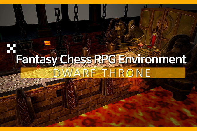 3D model Fantasy Chess RPG Environment - Dwarf Throne VR / AR / low ...