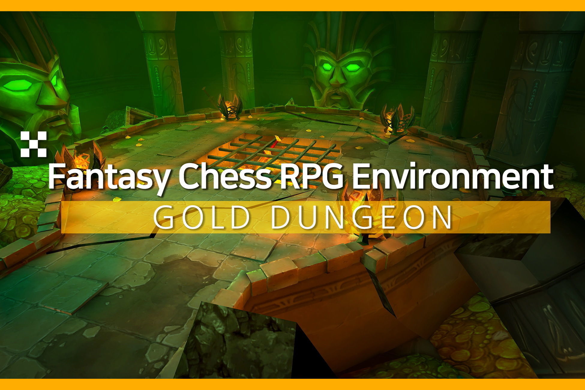3D model Fantasy Chess RPG Environment - Gold Dungeon VR / AR / low ...