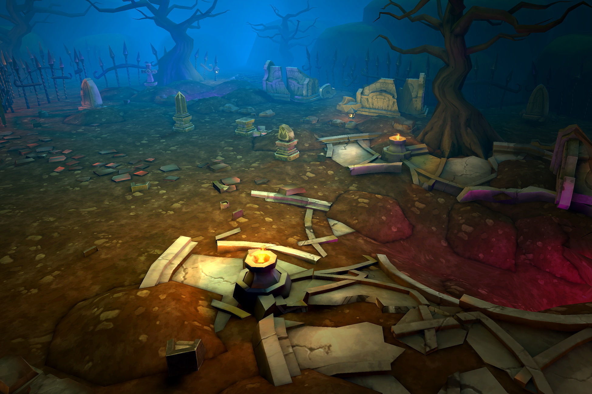 3D model Fantasy Chess RPG Environment - Spooky Cemetery VR / AR / low ...