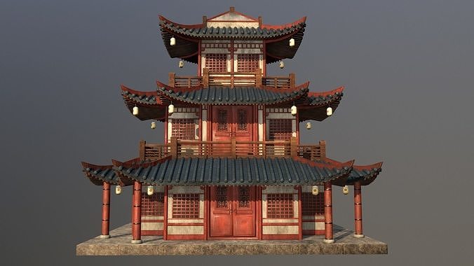 Asian Japanese and Chinese Realistic Building 3D model | CGTrader