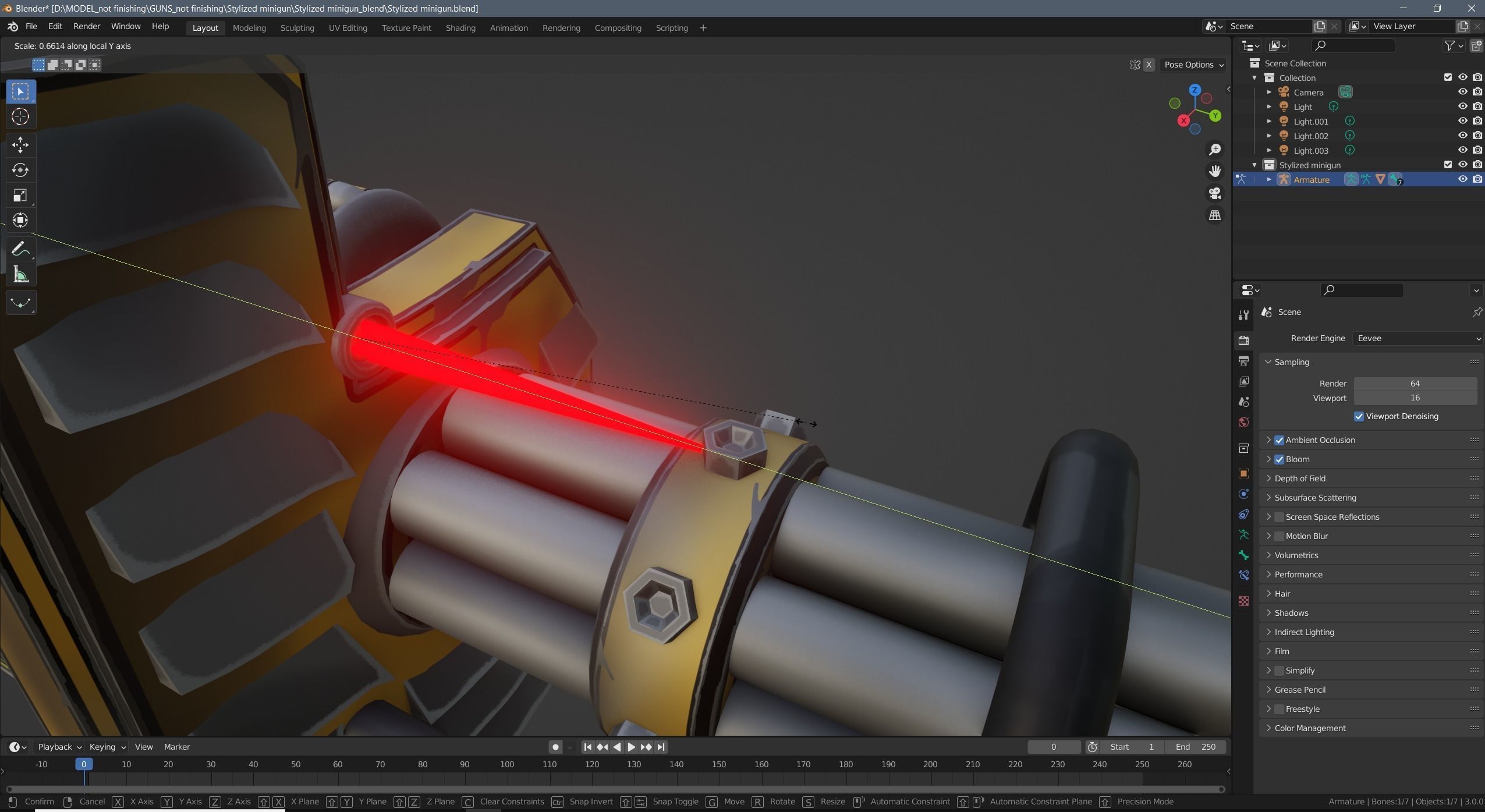3D model Stylized minigun VR / AR / low-poly | CGTrader