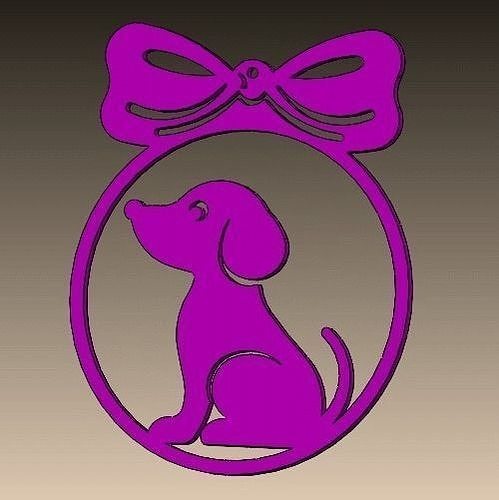 Christmas sphere dog puppy 3D model 3D printable | CGTrader