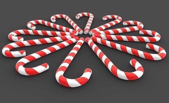 Candy Cane 3D model | CGTrader