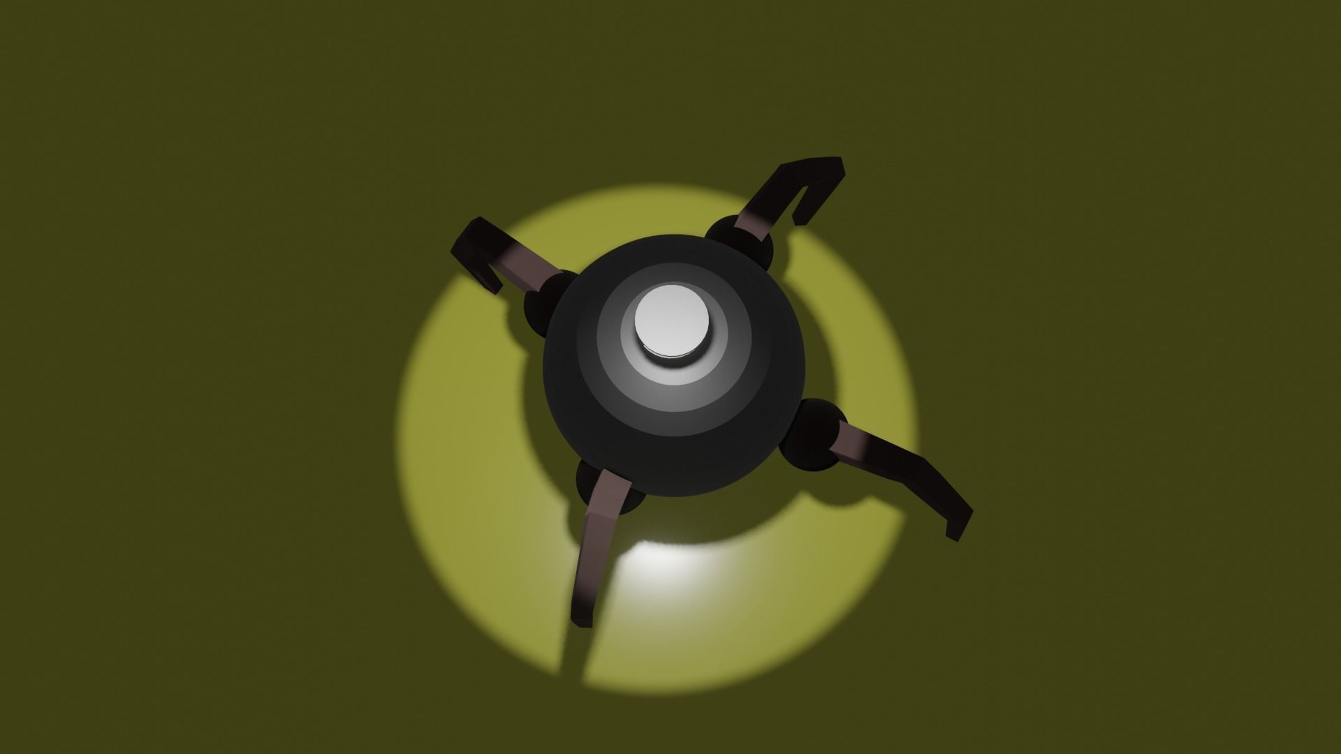 3D model low poly robot spider with light VR / AR / low-poly | CGTrader
