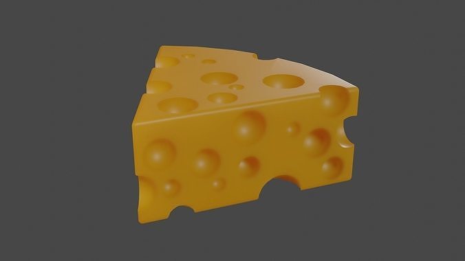 3D model Cheese piece of VR / AR / low-poly | CGTrader