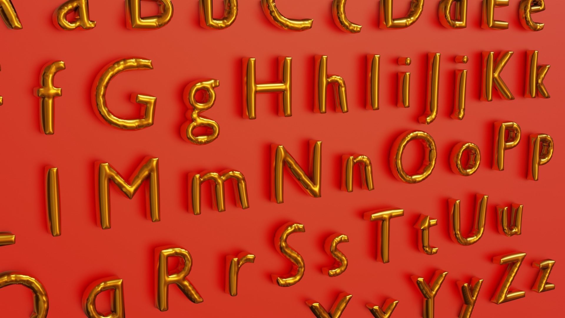 Balloons Alphabet 3D Model free 3D model | CGTrader