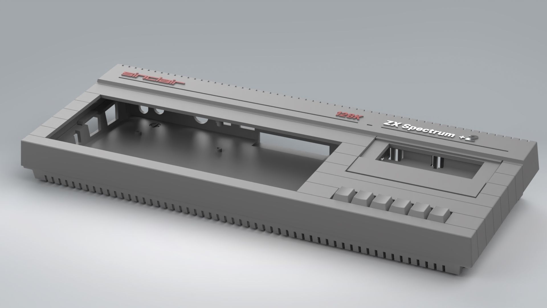 ZX Spectrum Plus 2 128K Case 3d print model 3D model 3D printable ...