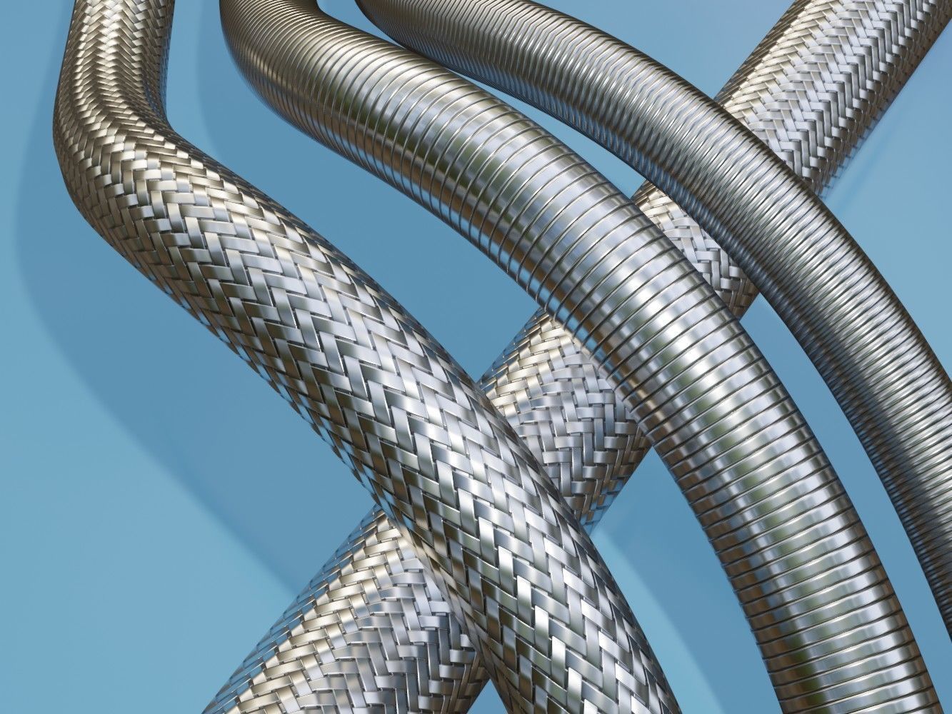 Texture Corrugated and braid metal hose sleeving textures VR / AR / low ...