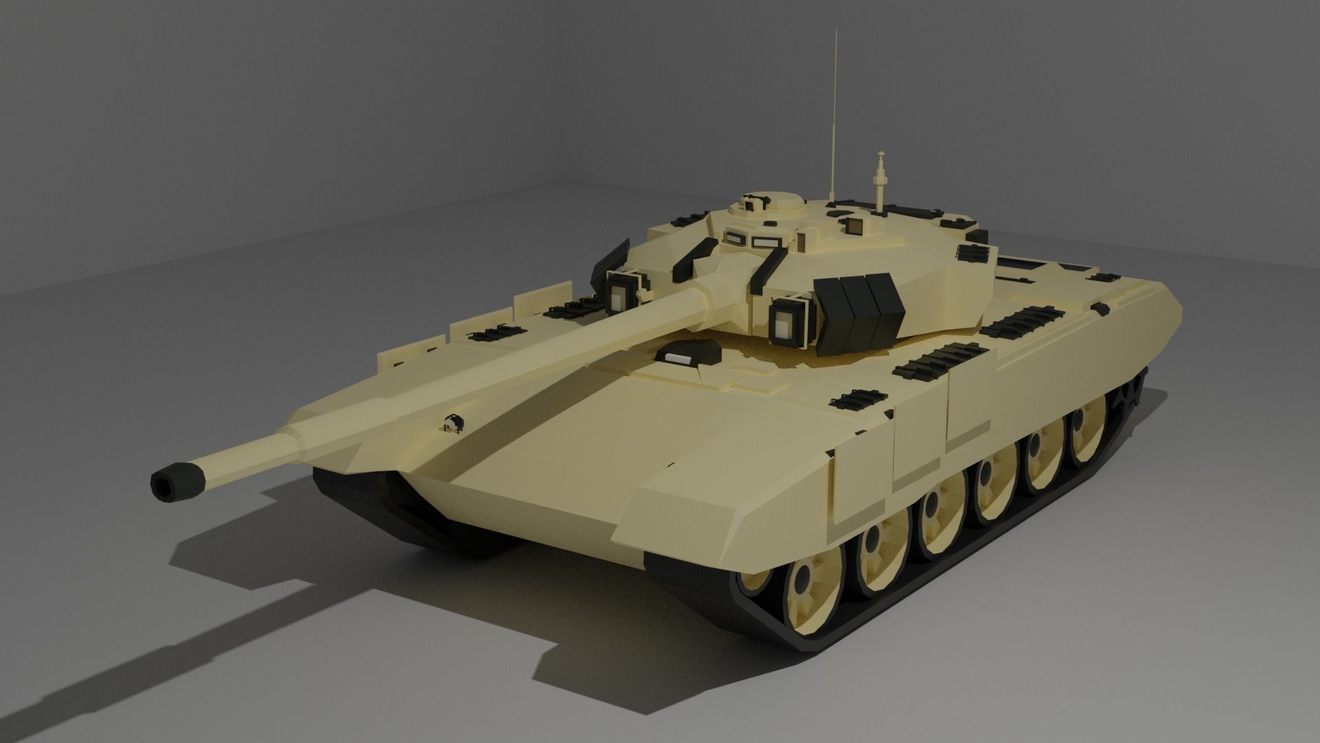 3D model Russian Military Vehicles Tank T90 Low-poly 3D model VR / AR ...