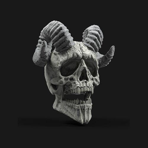 DEMON SKULL 3D model 3D printable | CGTrader