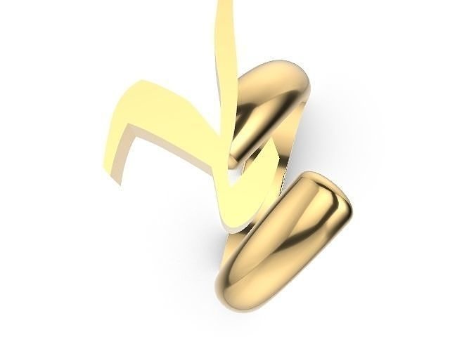 y alphabet ring stl verified 3D model 3D printable | CGTrader