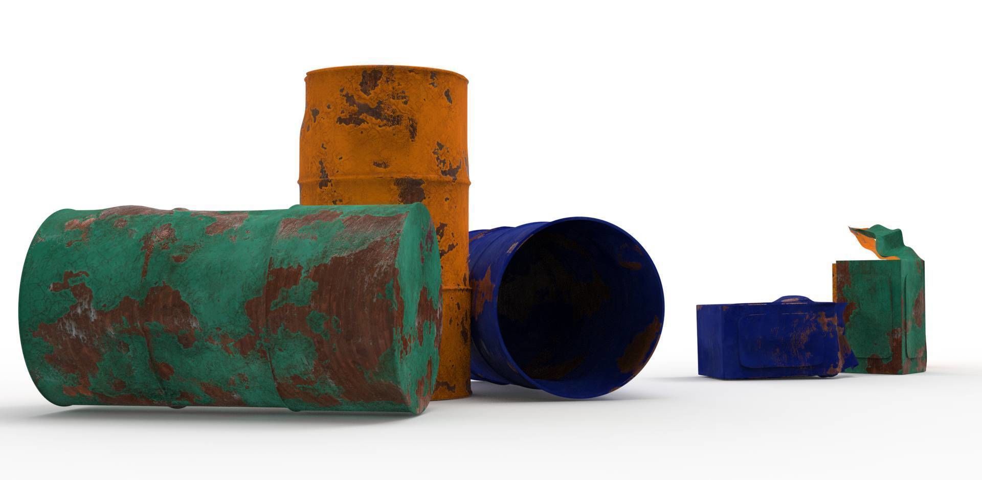 DAMAGED OBJECTS 01 3D model | CGTrader