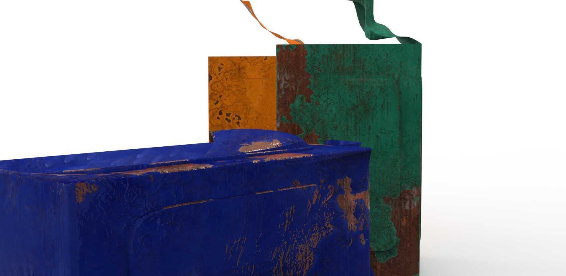 DAMAGED OBJECTS 01 3D model | CGTrader