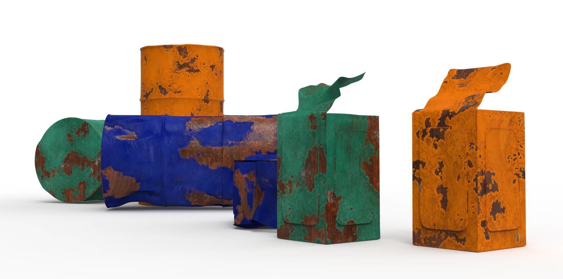 DAMAGED OBJECTS 01 3D model | CGTrader