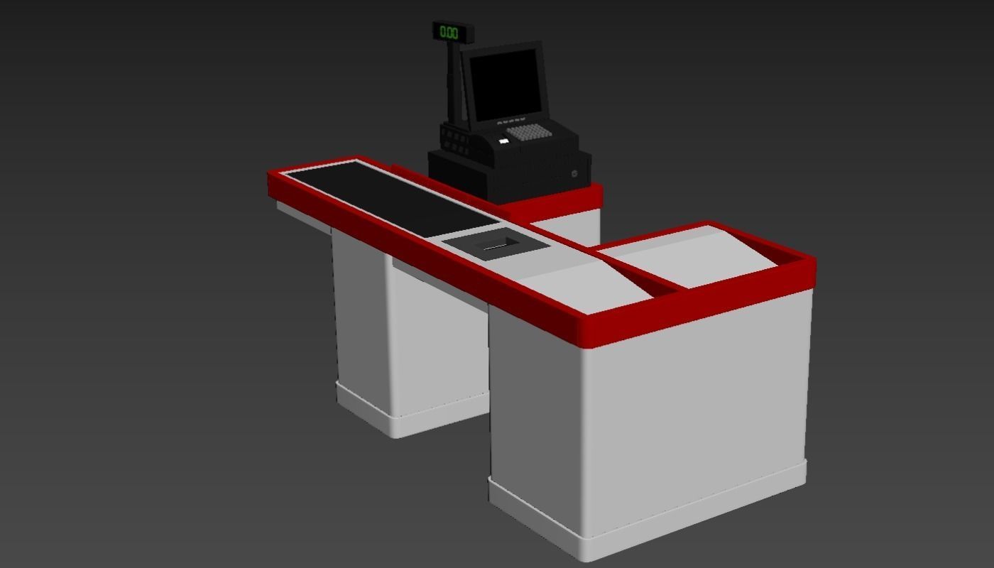 checkout counter free 3D model | CGTrader