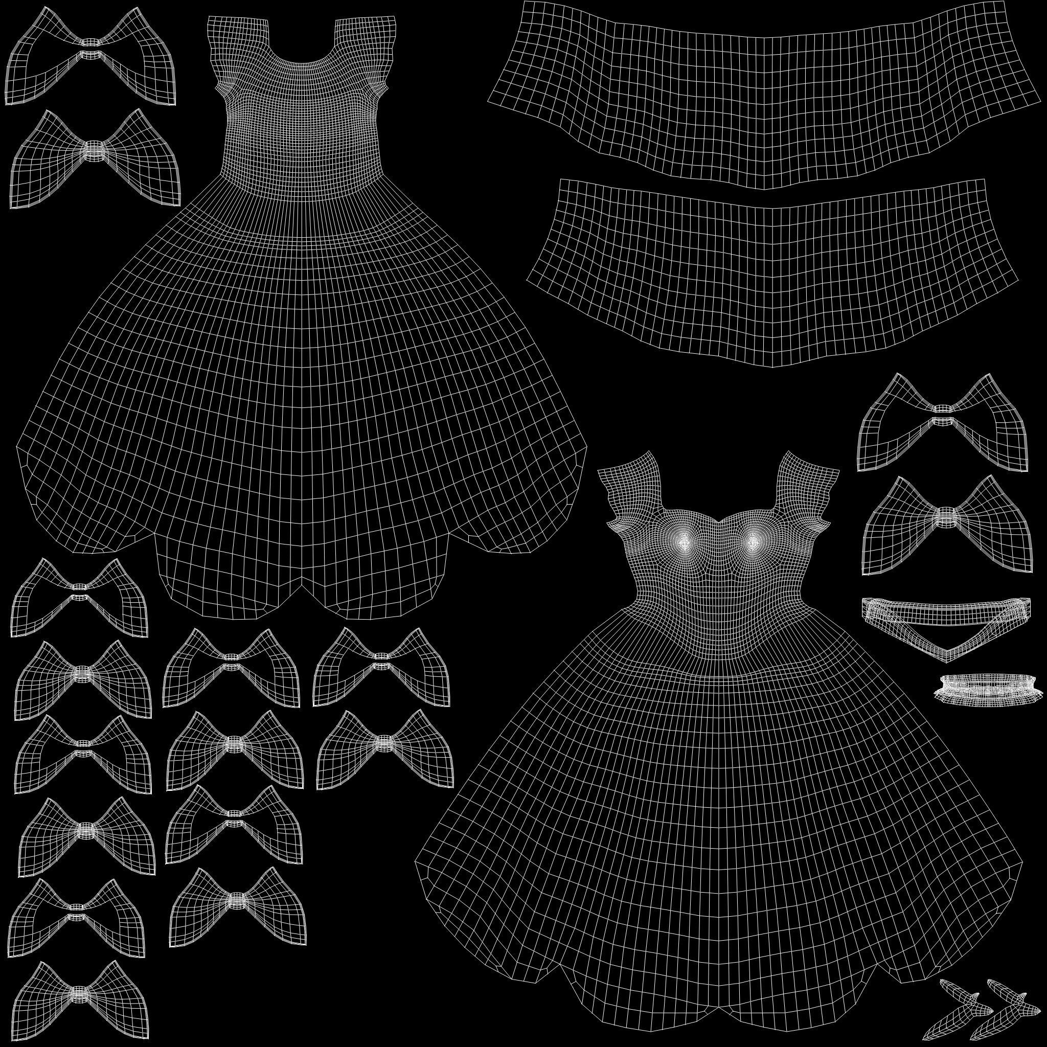 3D model Women Renaissance Victorian Marie Antoinette Period Ball Gown ...