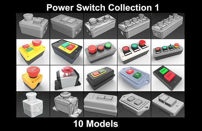 Power Switch Collection 1 VR / AR / low-poly | CGTrader