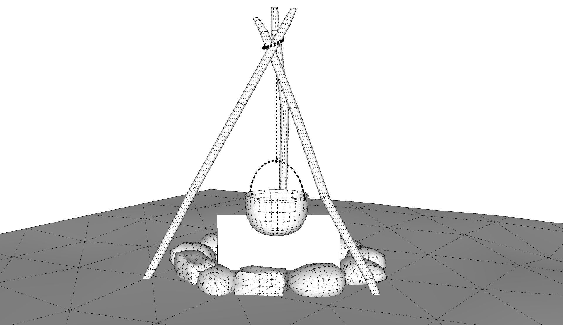 Bonfire Campfire 3D model | CGTrader