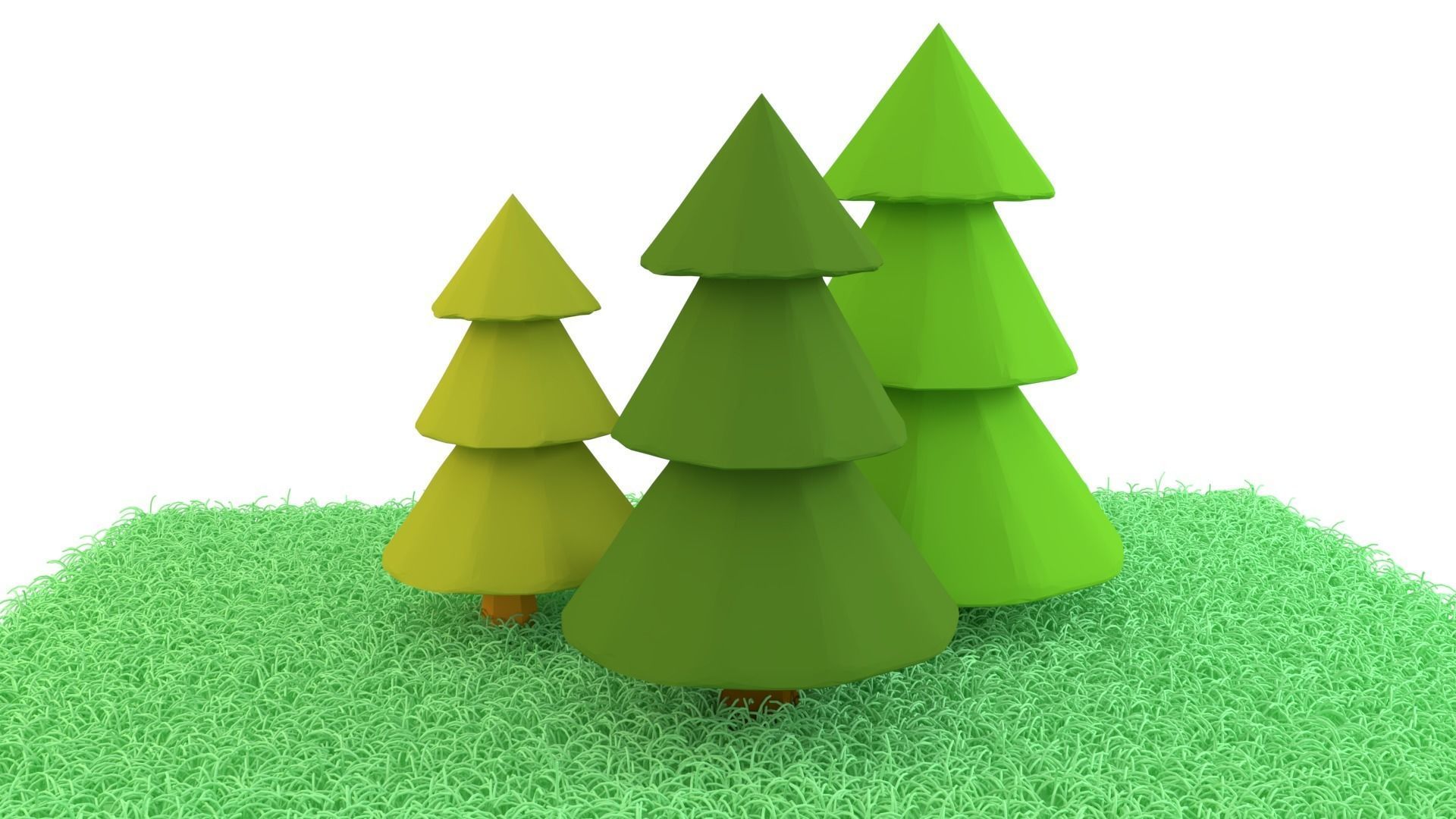 3D model 3D Model Cartoon Pine Tree VR / AR / low-poly | CGTrader