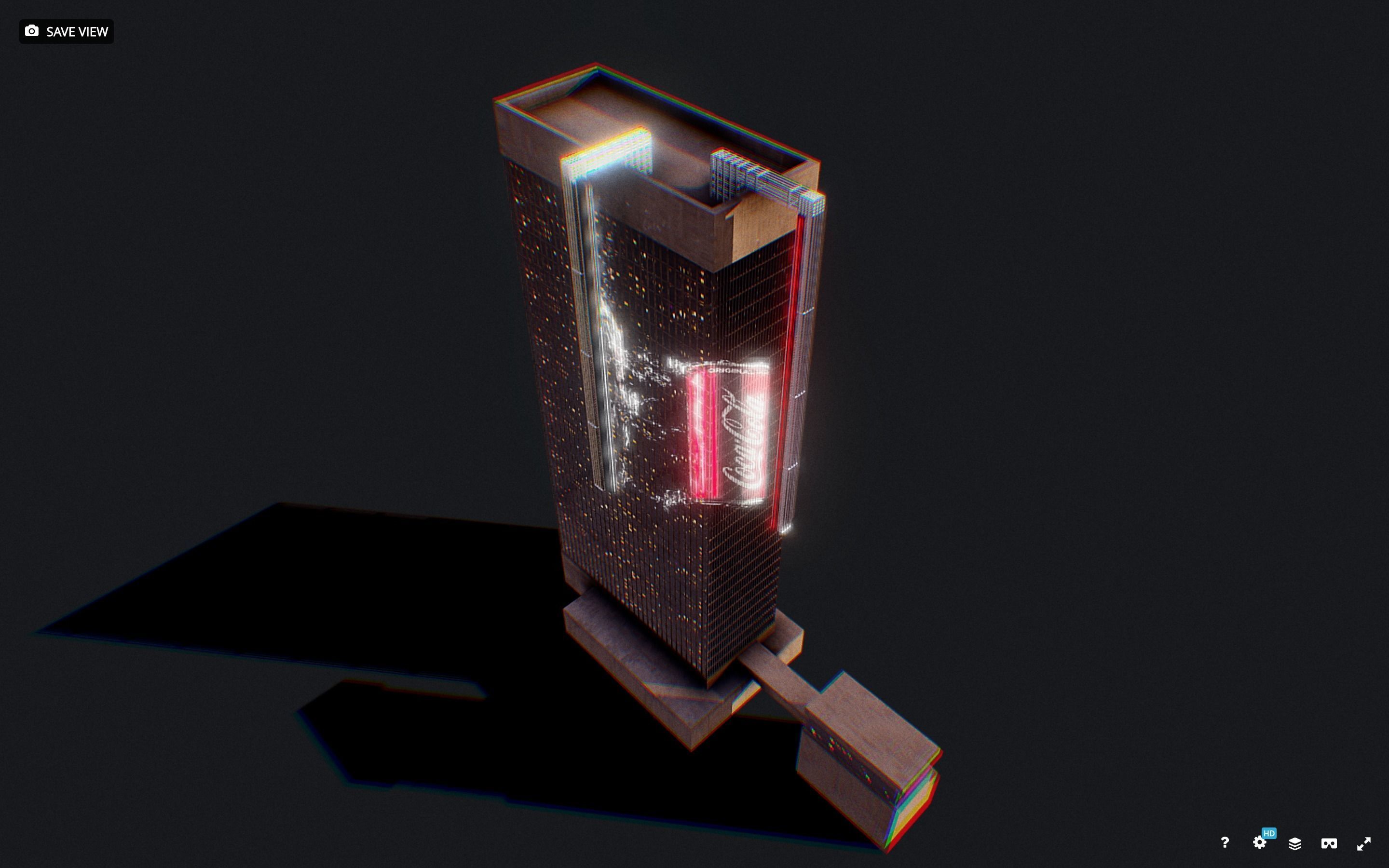 3D model Low Poly - Futuristic Sci-fi Skyscraper Building VR / AR / low ...