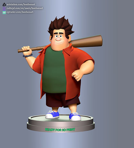 Wreck-It Ralph free 3D model 3D printable | CGTrader