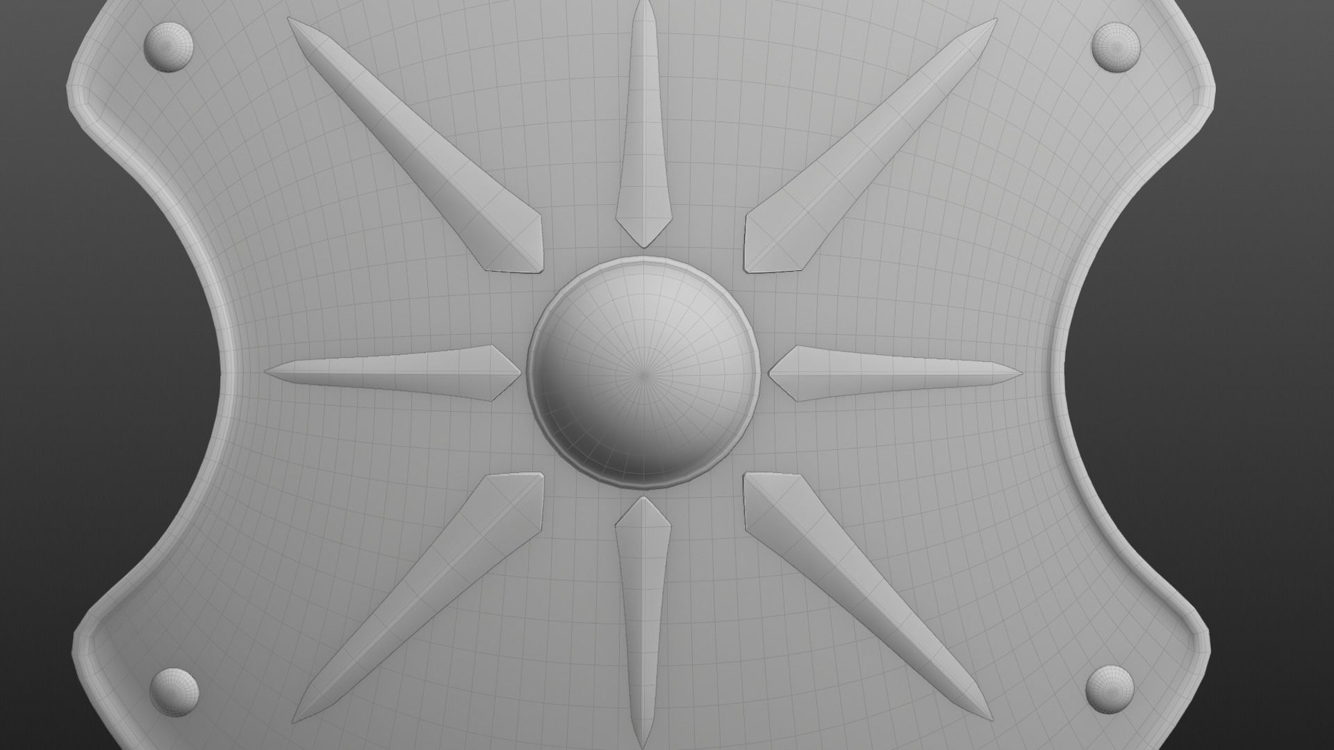 Radial Shield 3D model | CGTrader