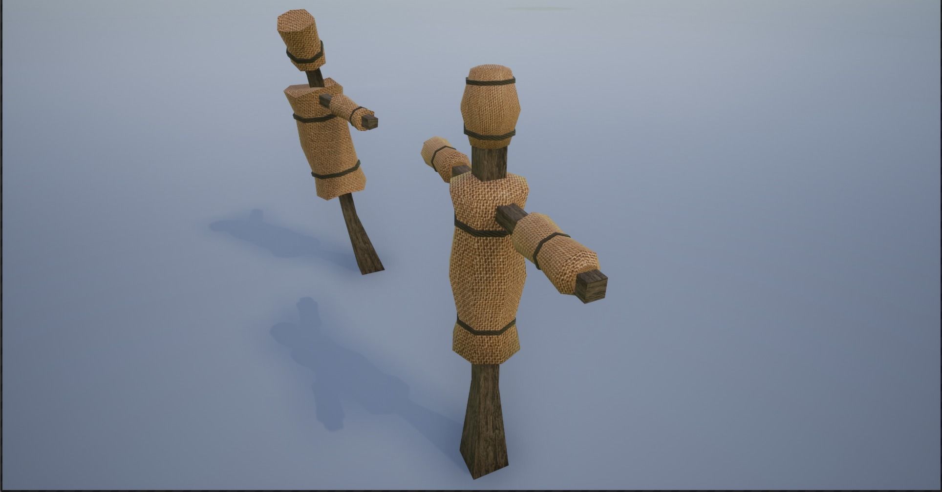 3D model Lowpoly sack and Reed Practice Dummies VR / AR / low-poly ...