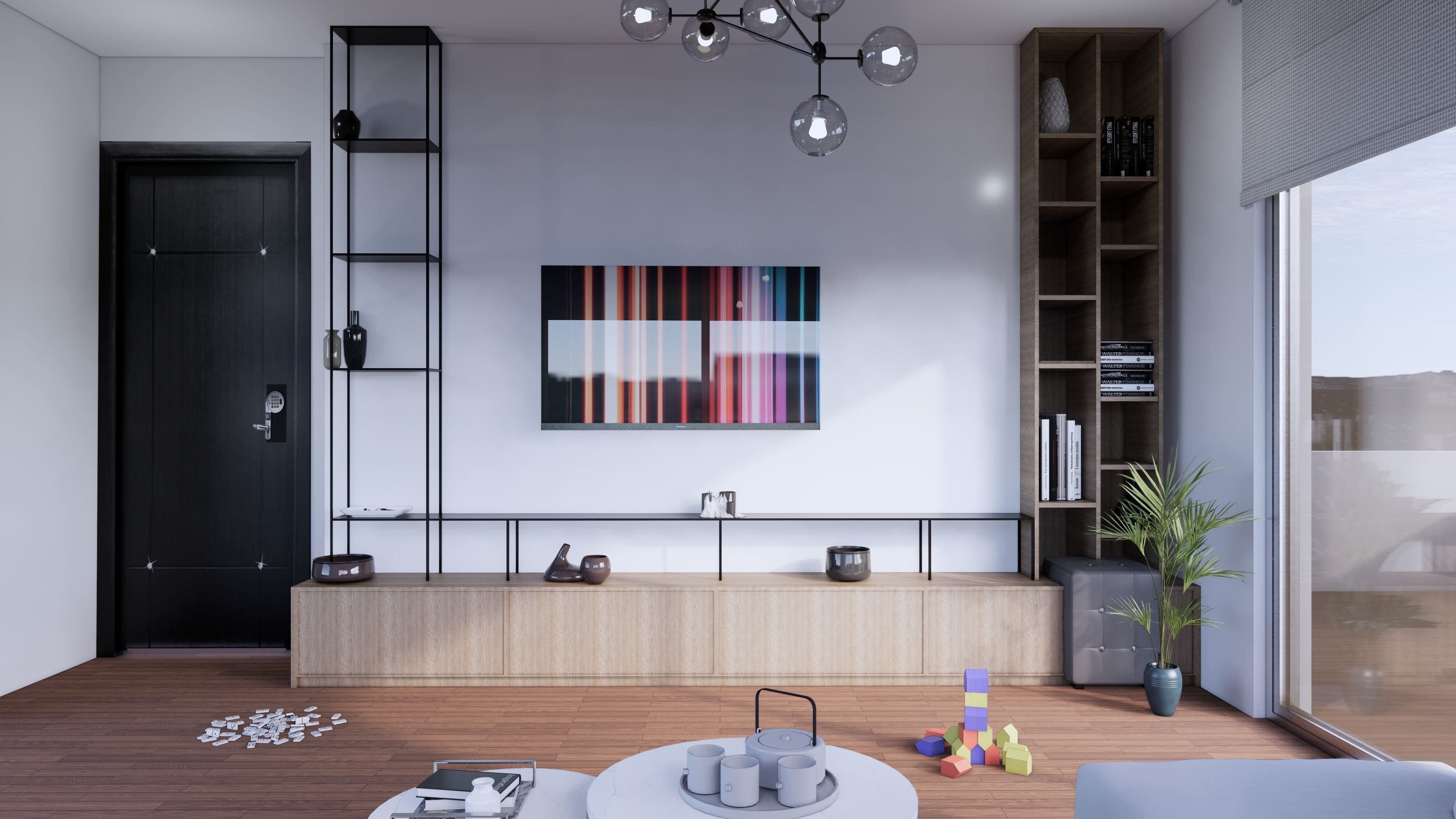 FULL SCENE AND 4 TV UNITE 3D model animated | CGTrader