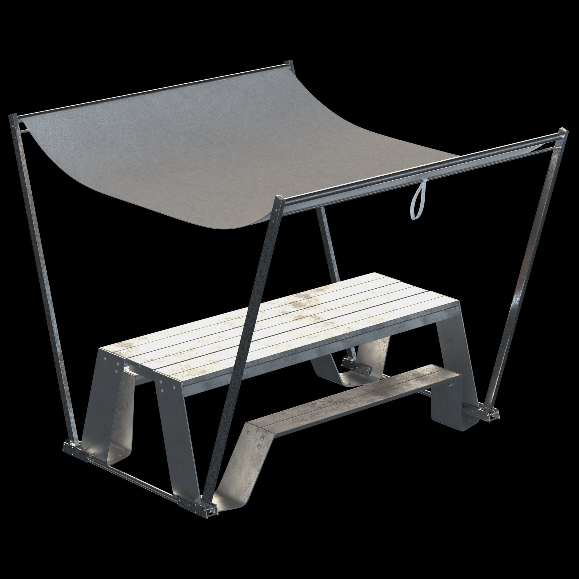 Hopper bench 3D model | CGTrader