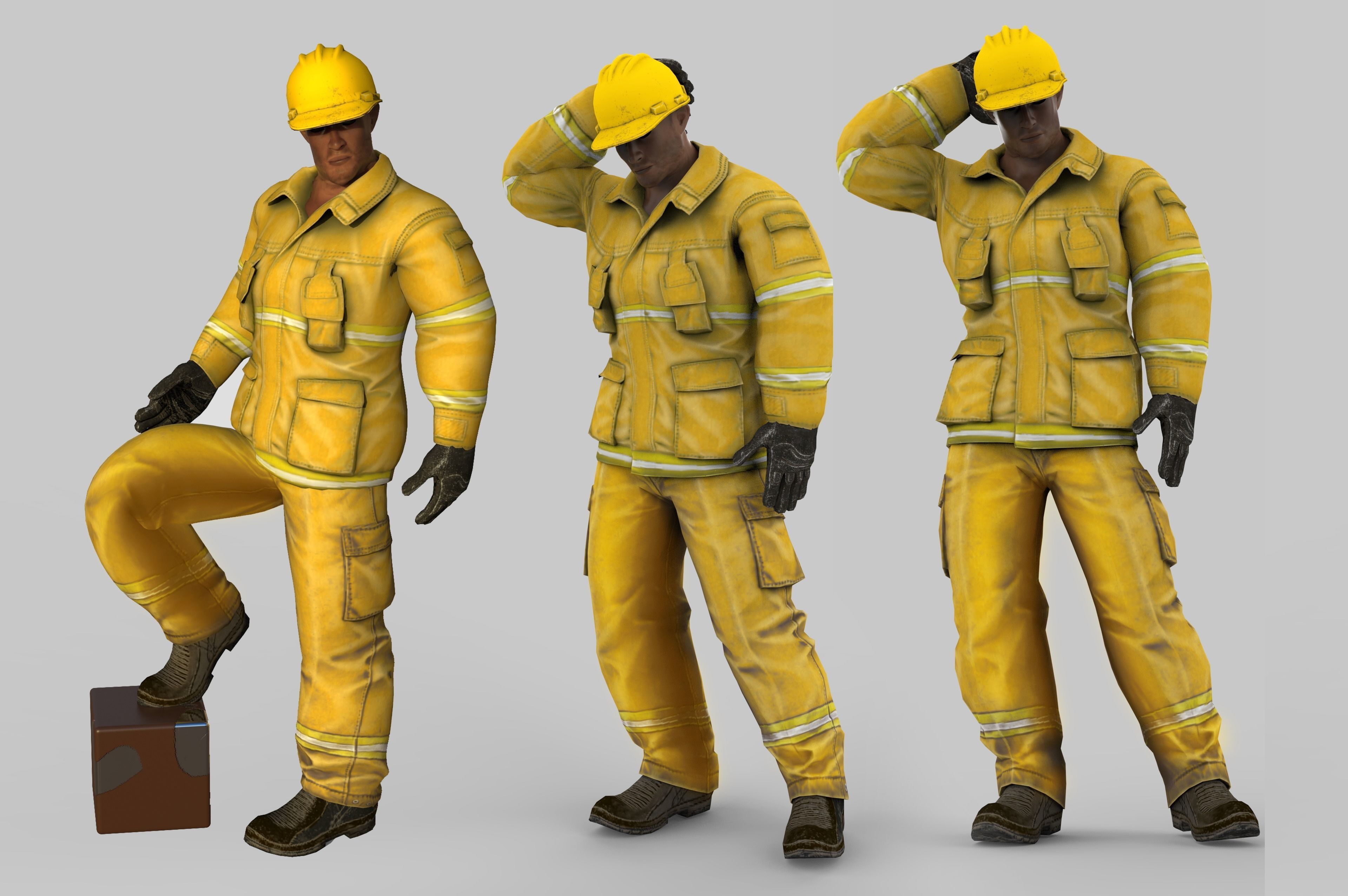 3D model Construction worker model male VR / AR / low-poly | CGTrader