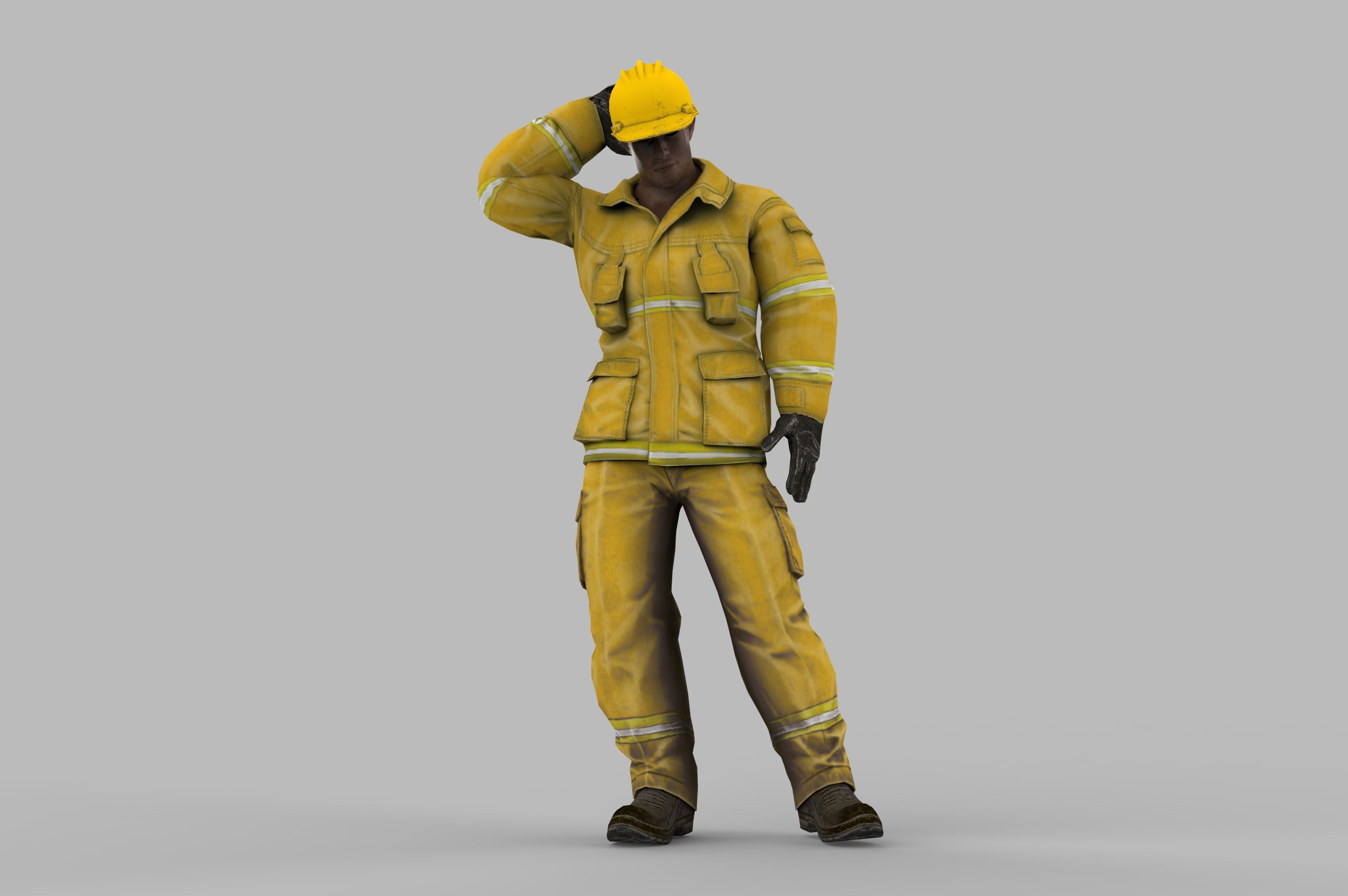 3D model Construction worker model male VR / AR / low-poly | CGTrader