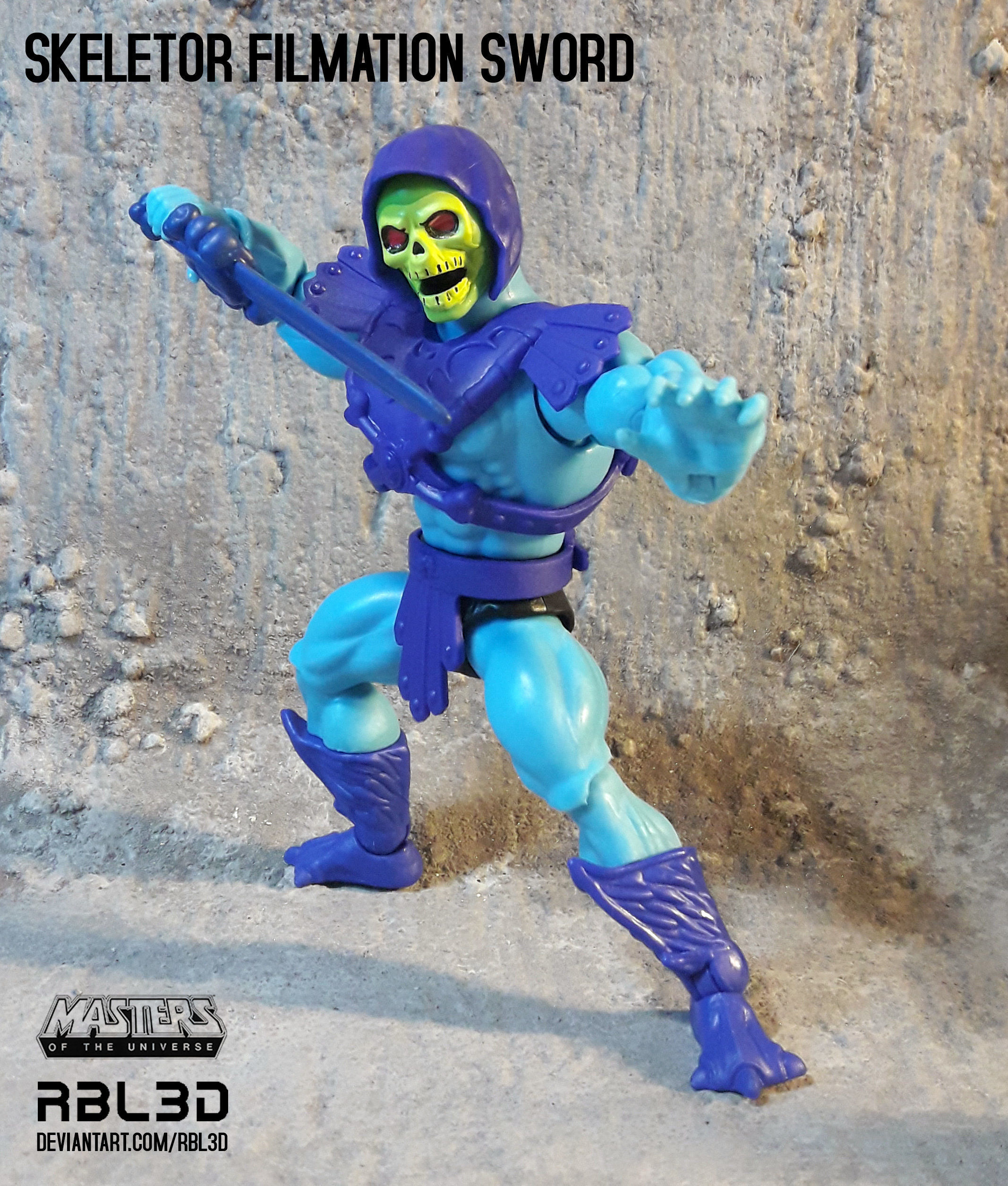 Skeletor Filmation Sword and Axe 3-pack vinatage-origins size 3D model ...