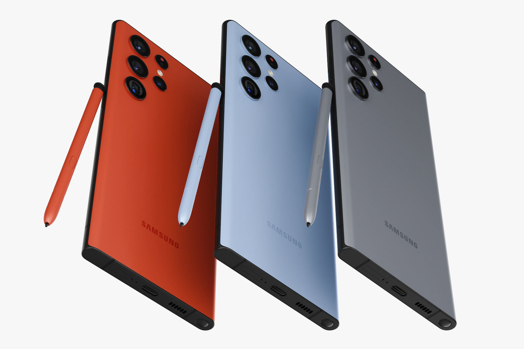 Samsung Galaxy S22 Ultra all colors 3D model | CGTrader