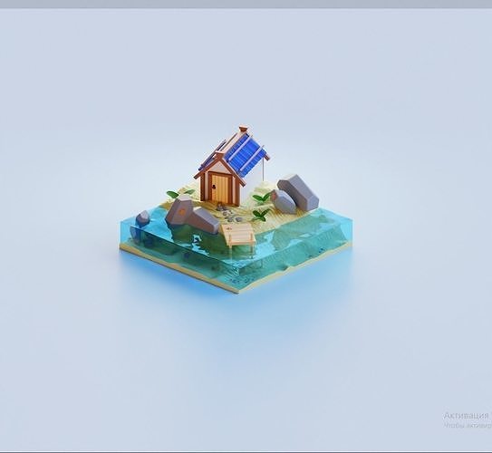 Island ocean 3D model | CGTrader