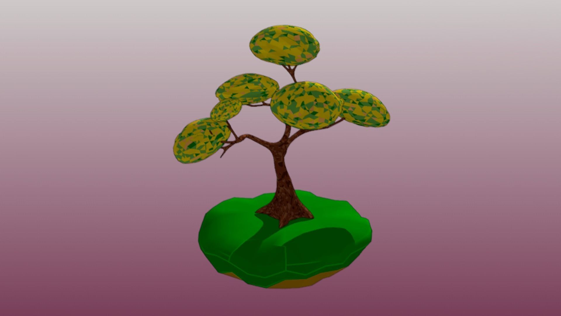 3D model Lowpoly Trees collection Sakura tree Low-poly 3D model VR / AR ...