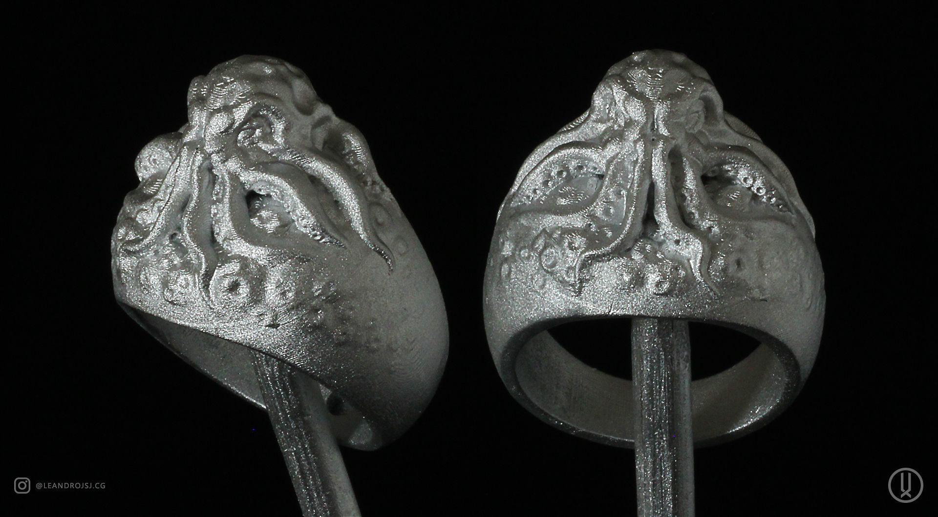 Octopus Ring 3D model 3D printable | CGTrader