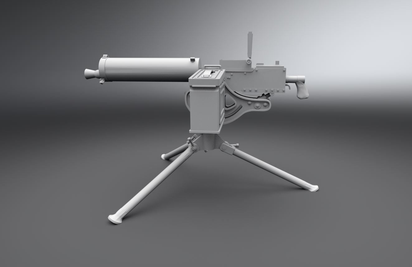 Browning 1917 Scale model 3D model 3D printable | CGTrader