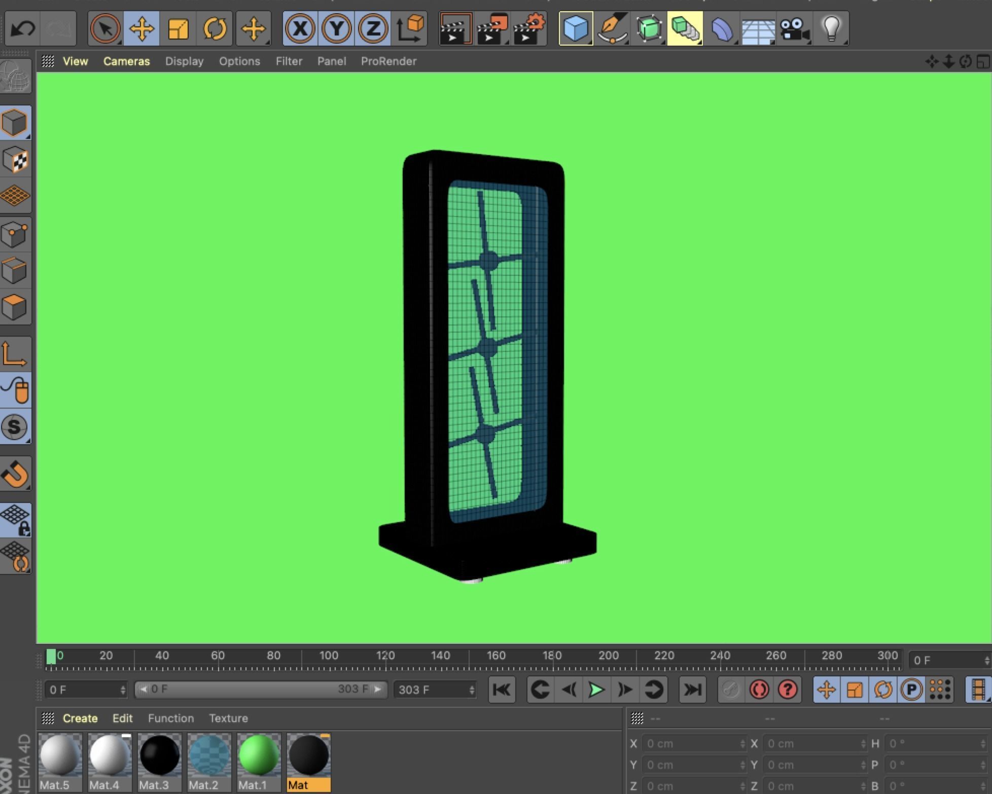 Hologram two meters stand black box animated -three holograms 3D model ...