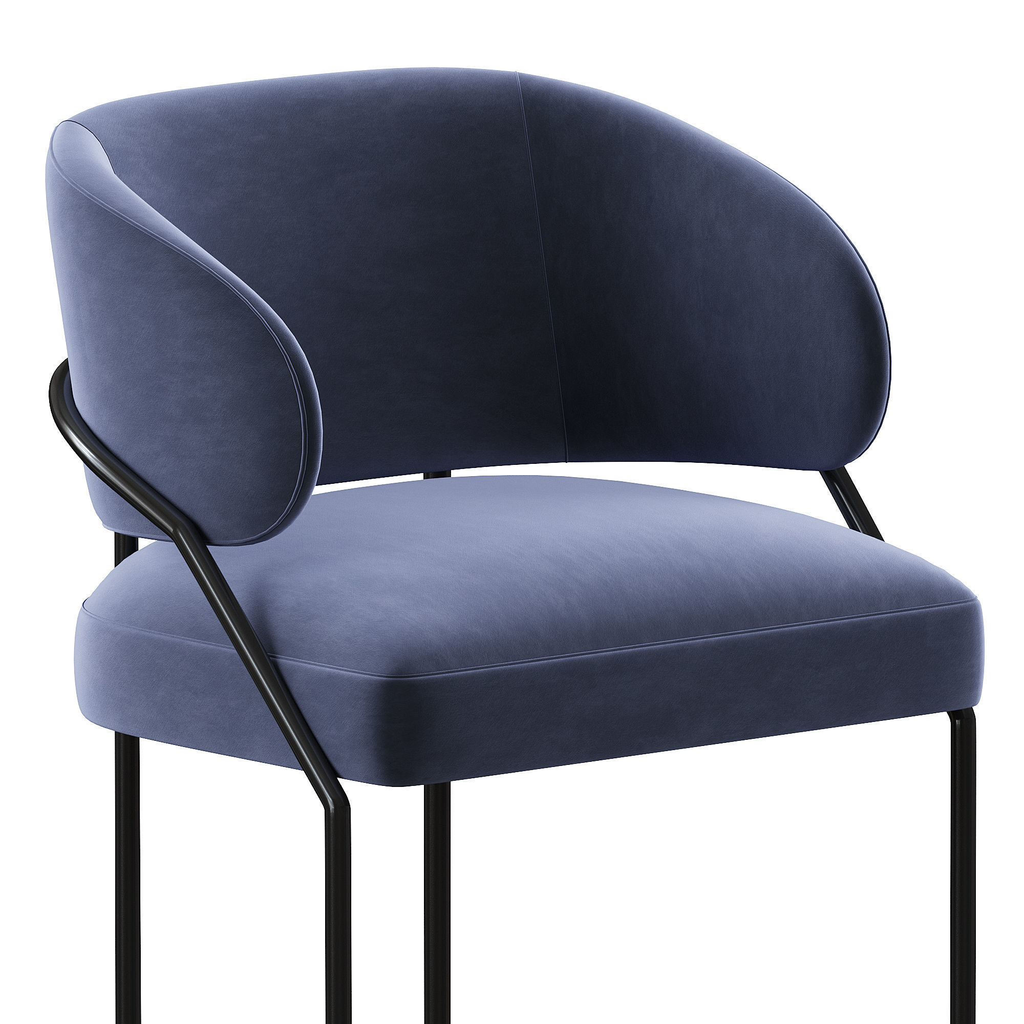 meridiani isetta dining chair 3D model | CGTrader