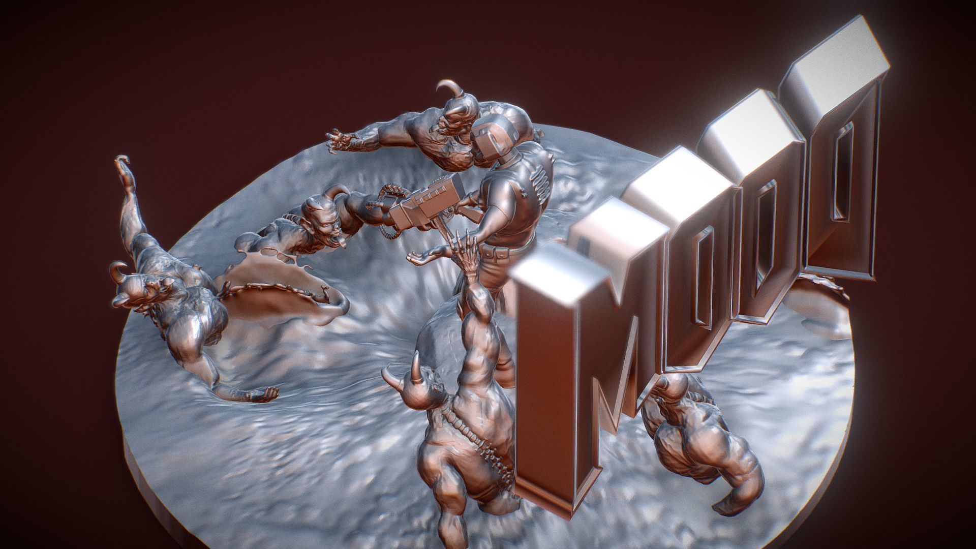 Doom 1 Box Cover Classic Diorama Printable 3D model 3D printable | CGTrader